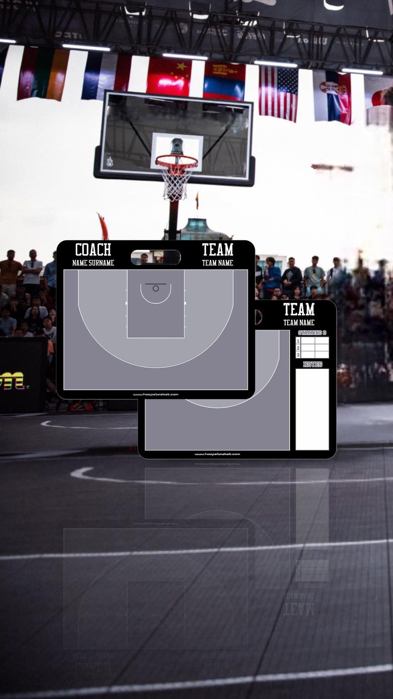 Personalized Magnetic 3x3 Basketball Coach Clipboard, Custom Tactic ...