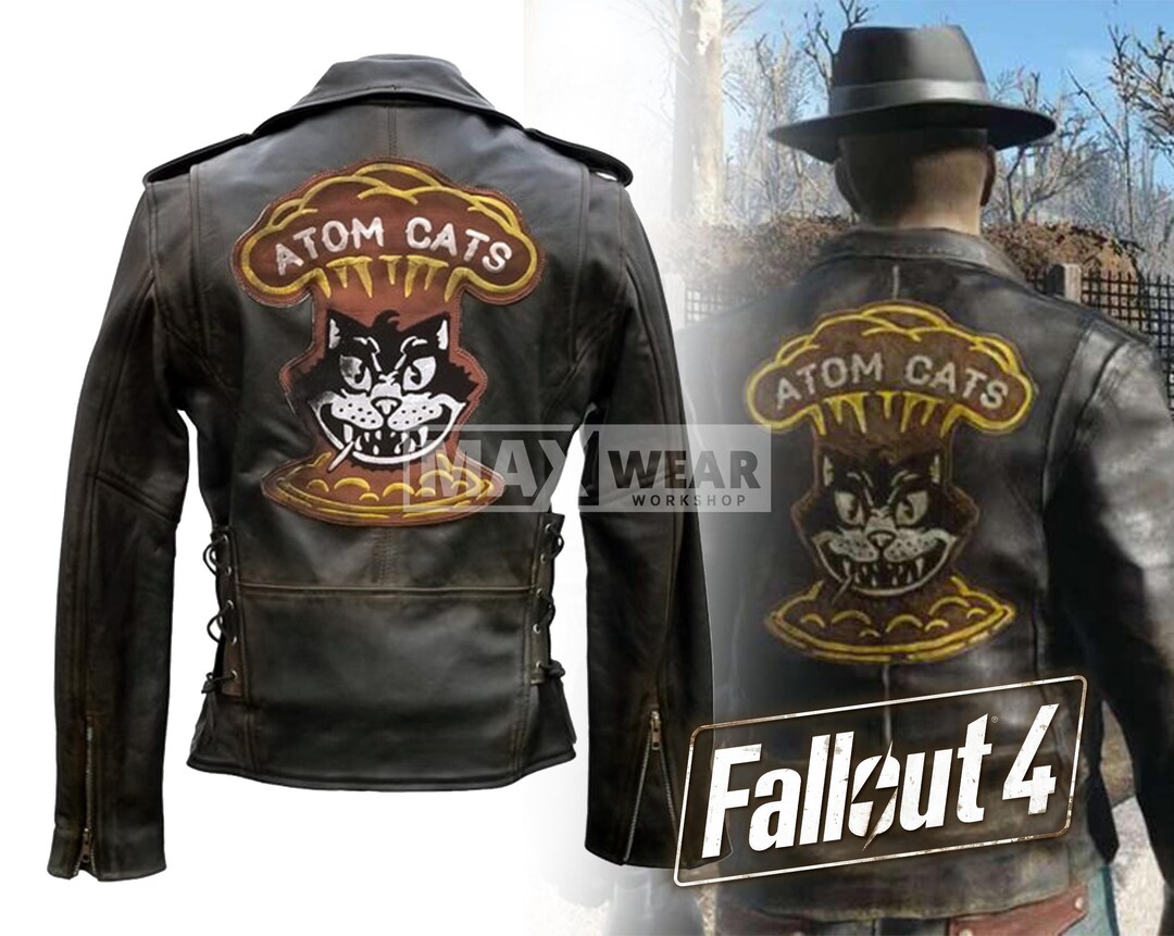 Fallout 4 Atom Cats Leather Jacket Coolest Gang Screen-accurate Post ...