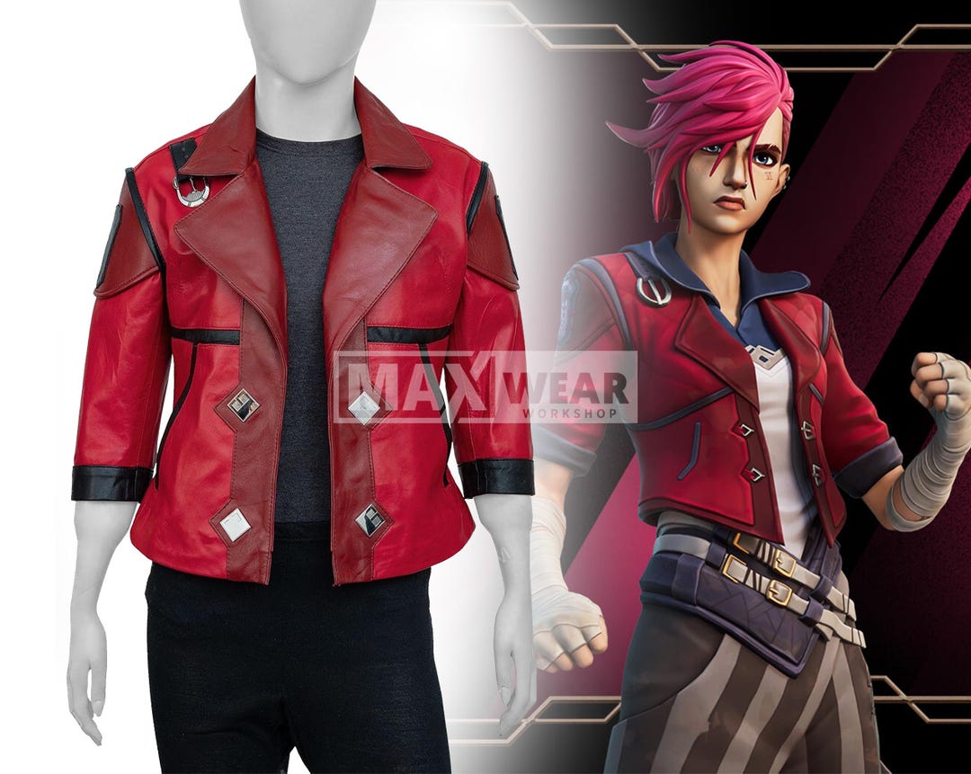 Arcane VI Jacket Cosplay League of Legends Hailee Steinfeld Violet Red ...
