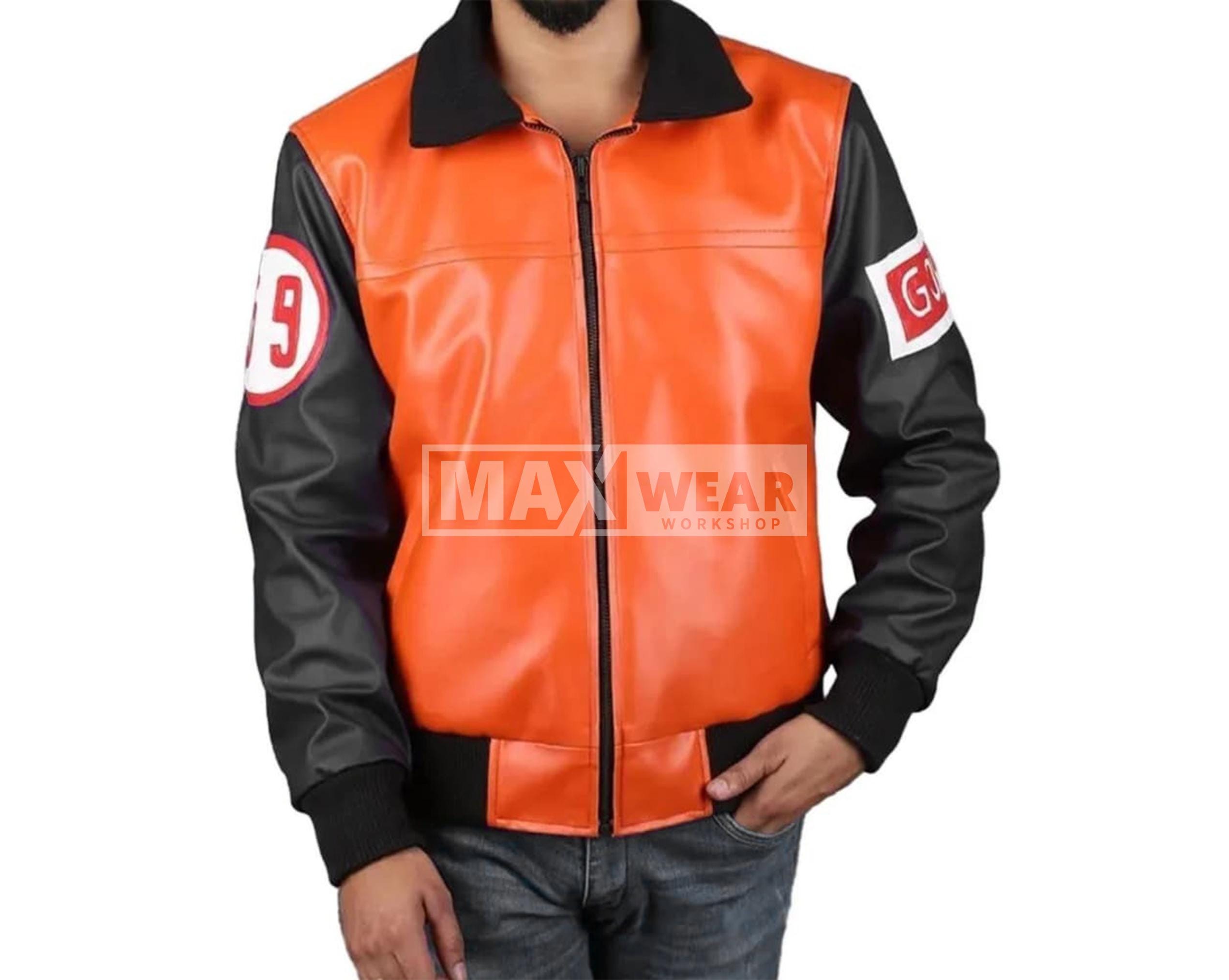 Dragon Ball Z Goku 59 Cosplay Leather Jacket Anime Cosplay Inspired ...