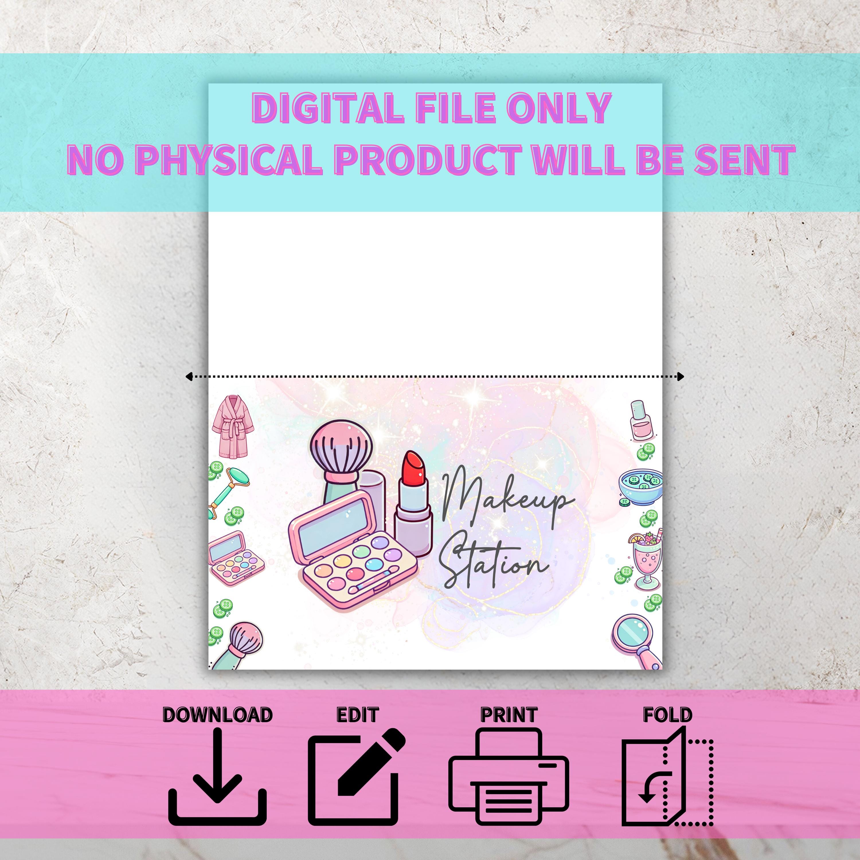 Editable Spa Party Signs - DIY Birthday Decorations (canva Templates ...