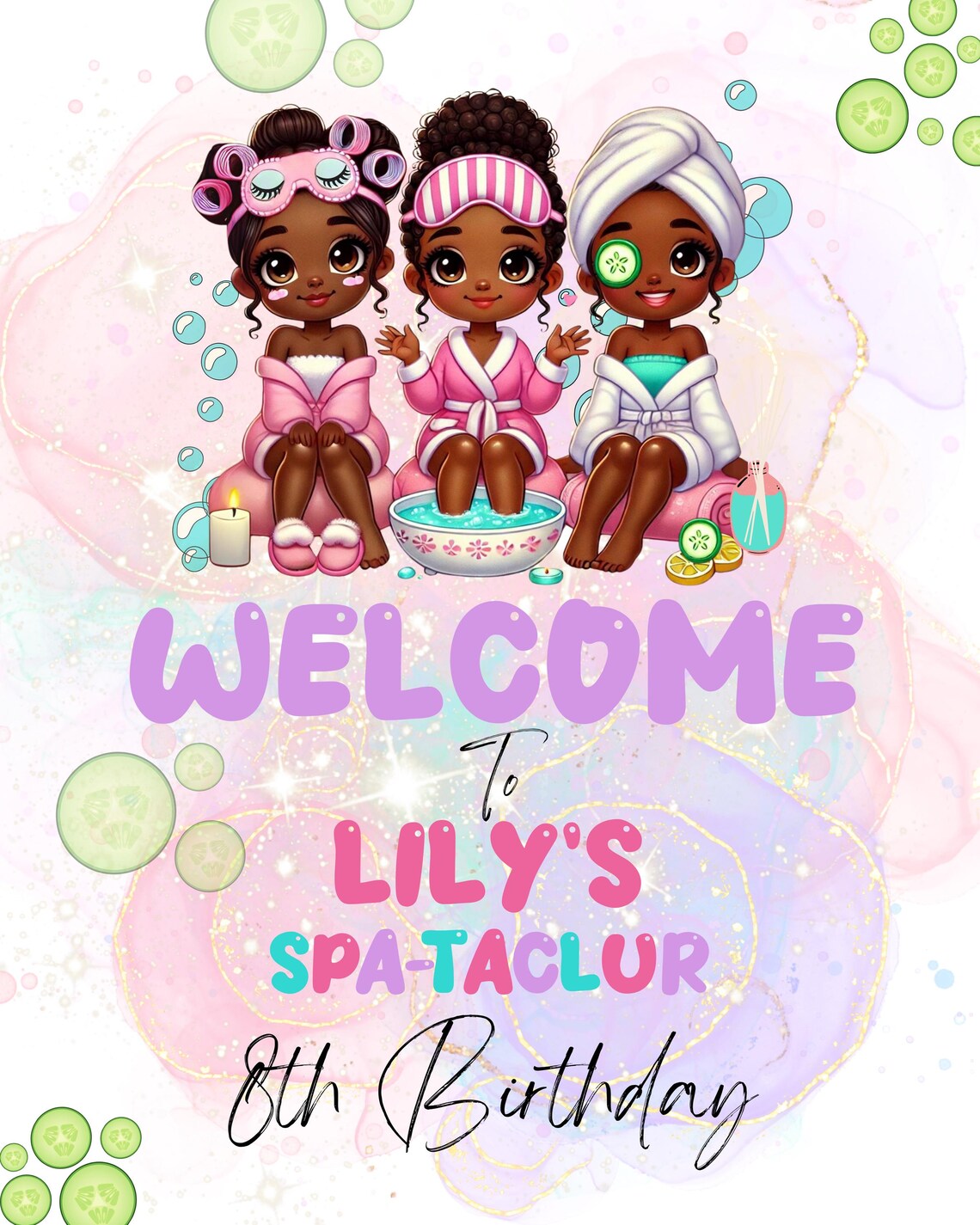 Editable Spa Party Welcome Sign, Girls Spa Birthday Printable, Kids ...
