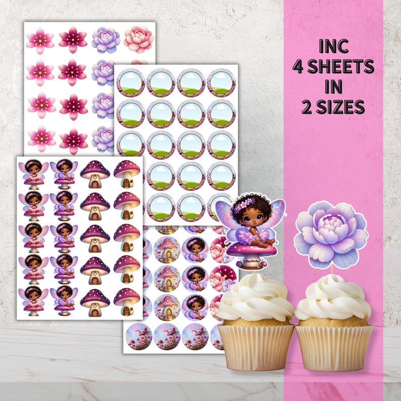 Fairy Cupcake Toppers | Printable Fairy Birthday Party Decor | DIY ...