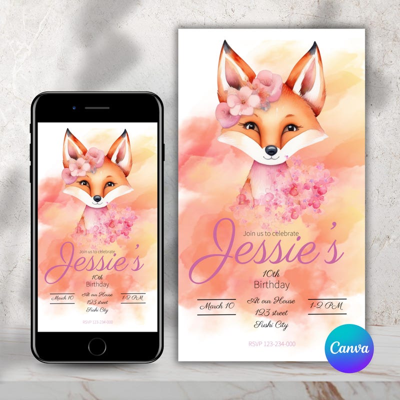 Fox Birthday - Etsy
