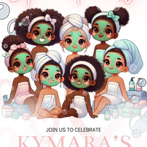Spa Birthday Party Invitation | Editable Pamper Party Invite for Girls ...