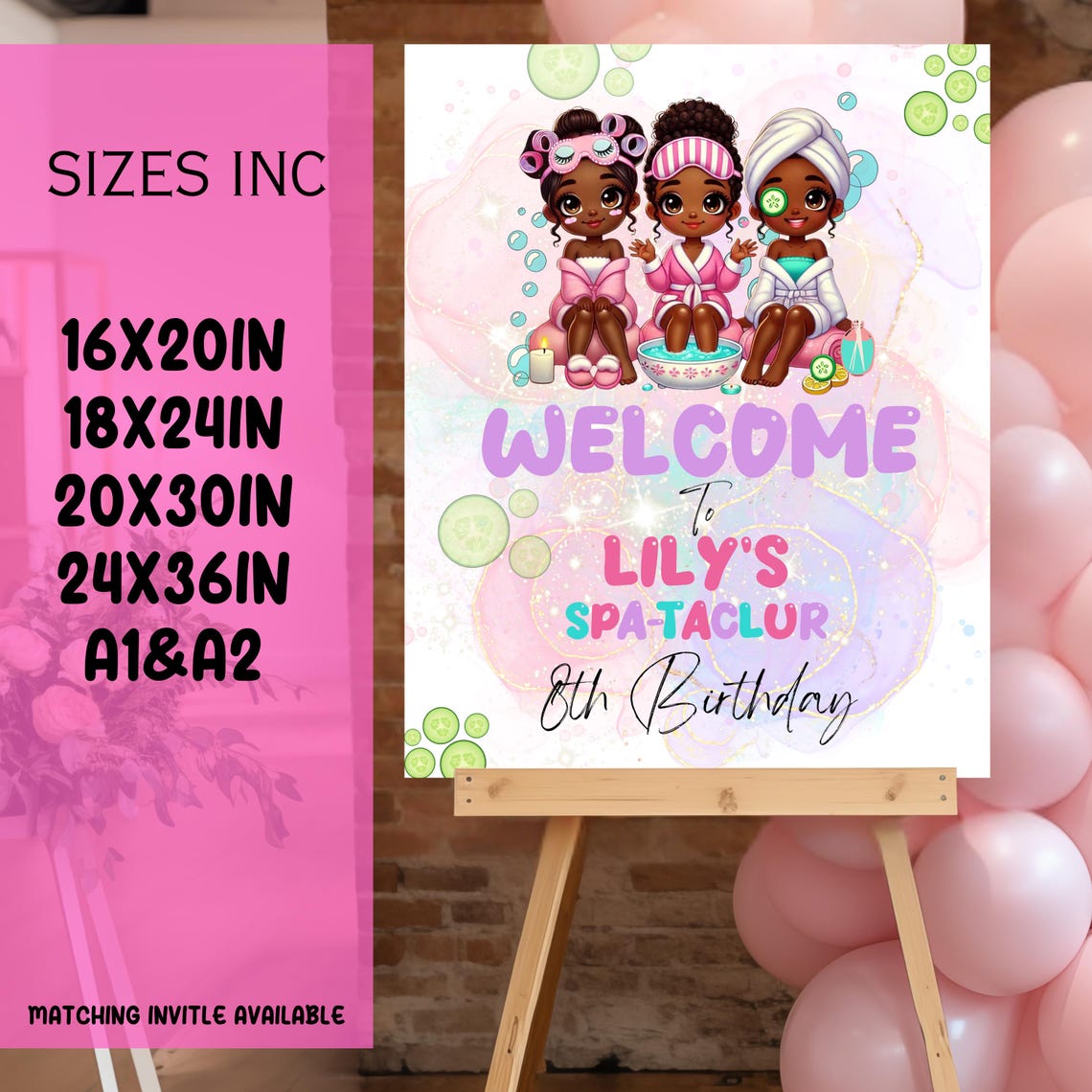 Editable Spa Party Welcome Sign, Girls Spa Birthday Printable, Kids ...