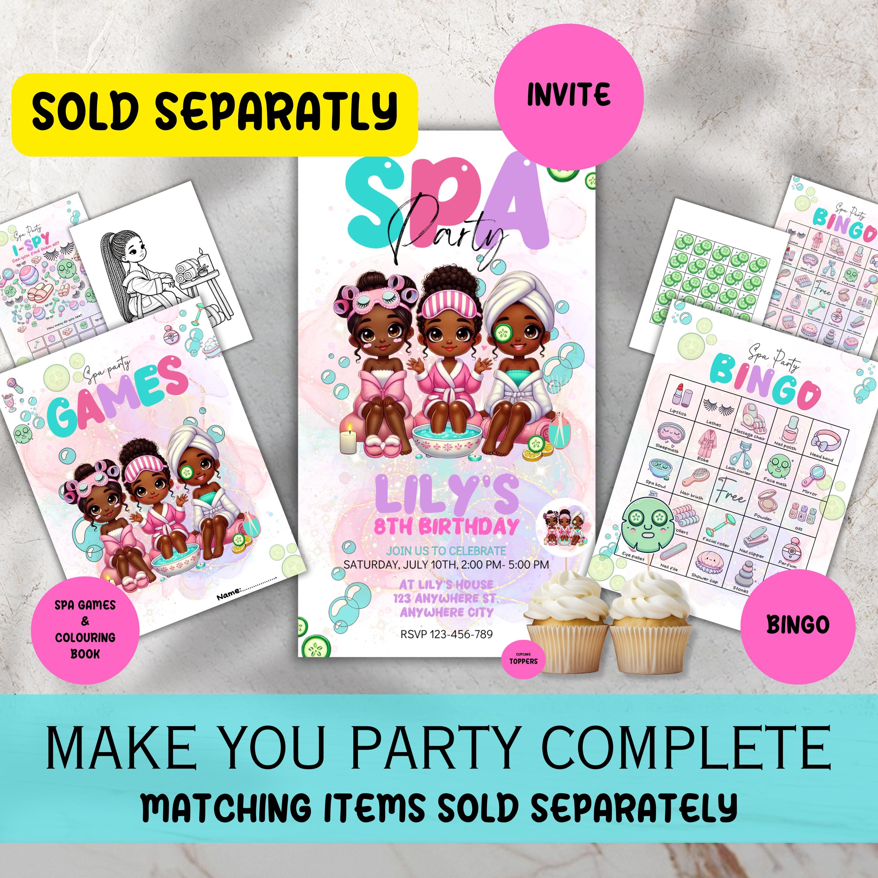 Editable Kids Spa Menu Template | Printable Spa Party Menu for Girls ...