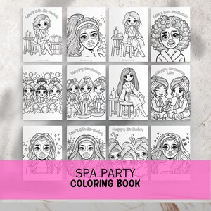 Spa Party Coloring Book | Printable Girls’ Birthday Activity | Self ...