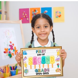 First Day of 2nd Grade Sign 2024-2025 | Printable Back-to-school Photo ...