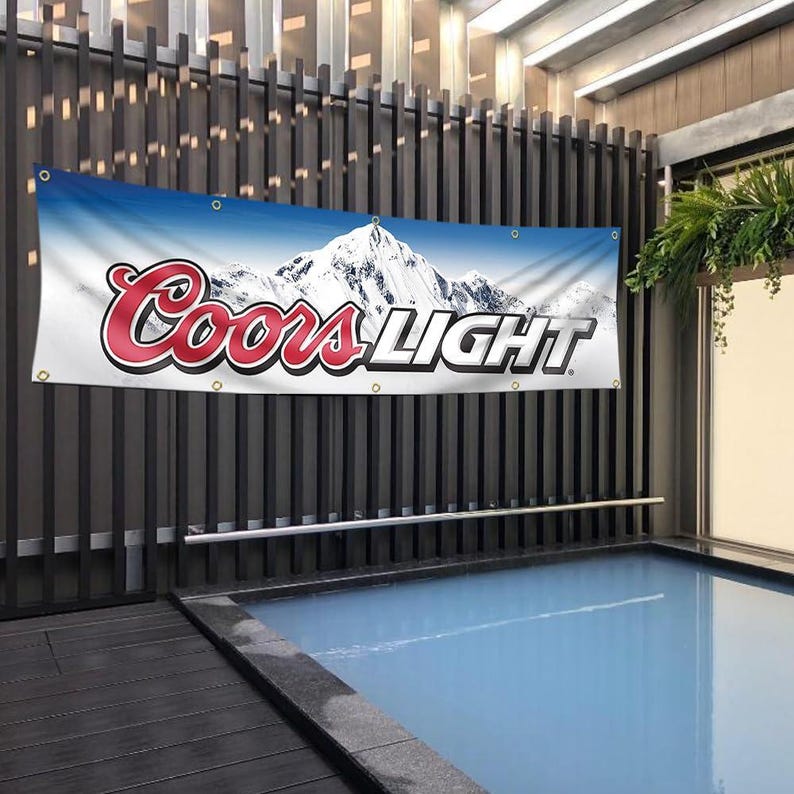 New! Coors Lite Beer Banner Sign Nascar 2x8ft Rev up Your Decor ...