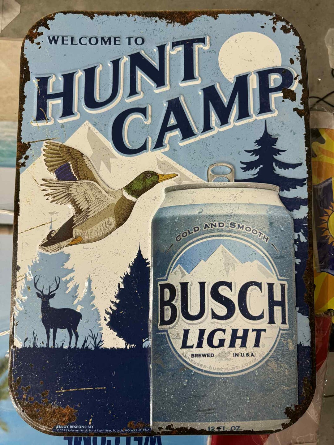 Busch Light Hunting Can Metal Sign: Duck Decor - 23x15 - Etsy