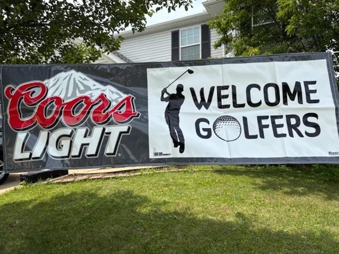 Rare Coors Light Welcome Golfers Banner With Strings – NOS Beer ...