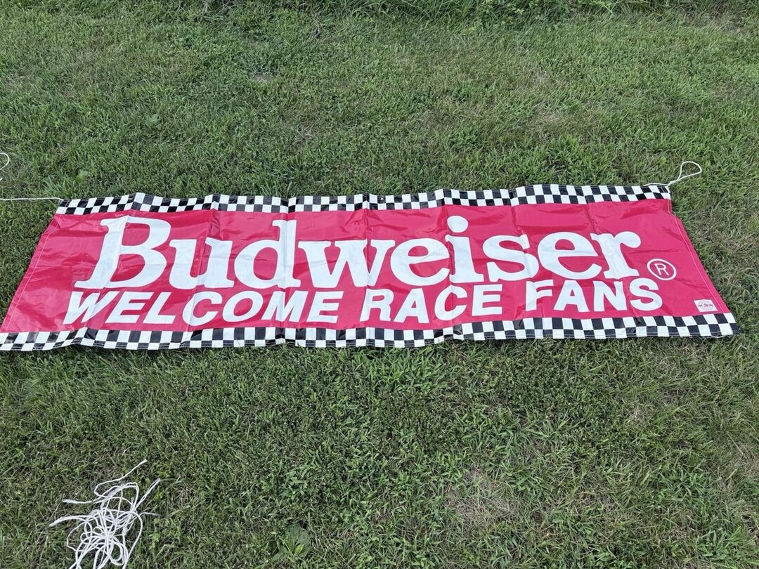 Bud Racing NASCAR Welcome Race Fans Banner 3x9ft - Etsy