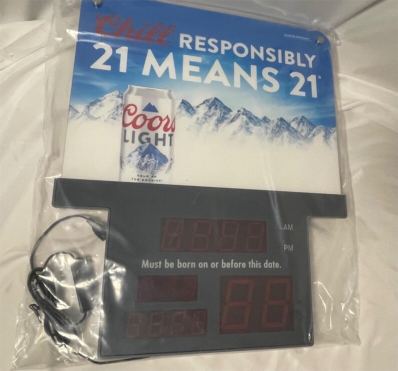 Coors Light 'drink Responsibly / We ID' Sign – Perfect for Bars and Man ...