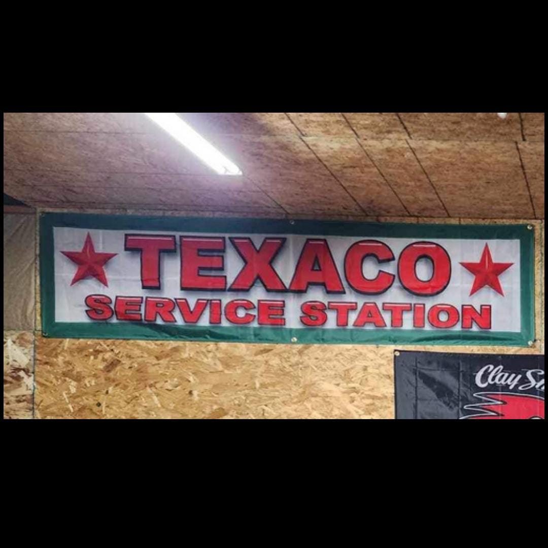 Texaco Gas & Oil Banner – 2x8 Ft Vintage Style Garage Wall Decor ...