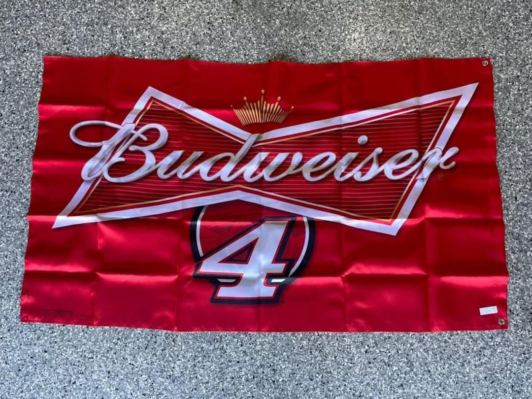 Budweiser #4 Red Flag/banner – 60"x35" – Double-sided Satin for Indoor ...