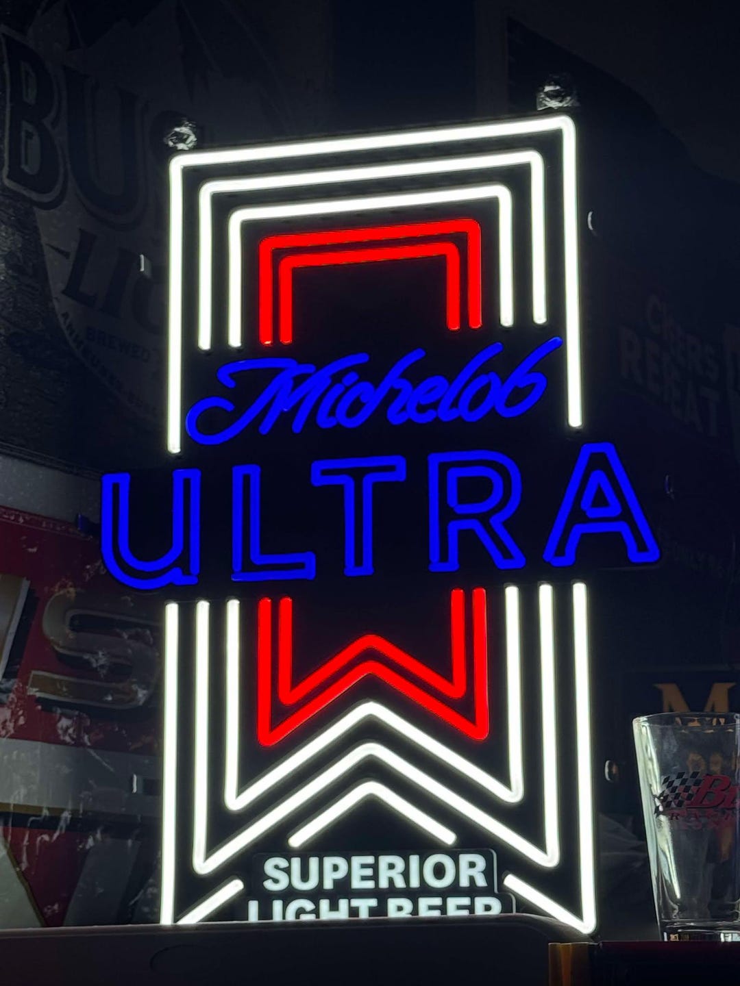 Michelob Ultra Beer Light-up LED Bar Sign – Vertical 22.5” X 32.5 ...