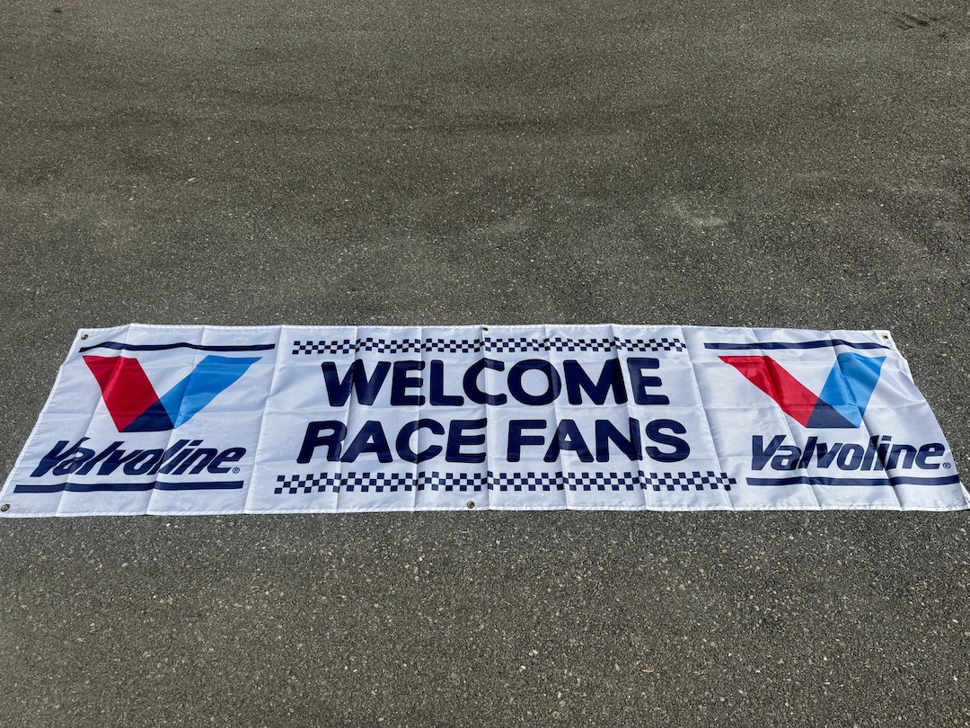Valvoline Welcome Race Fans Banner - 2 X 8ft Garage Decor - Etsy