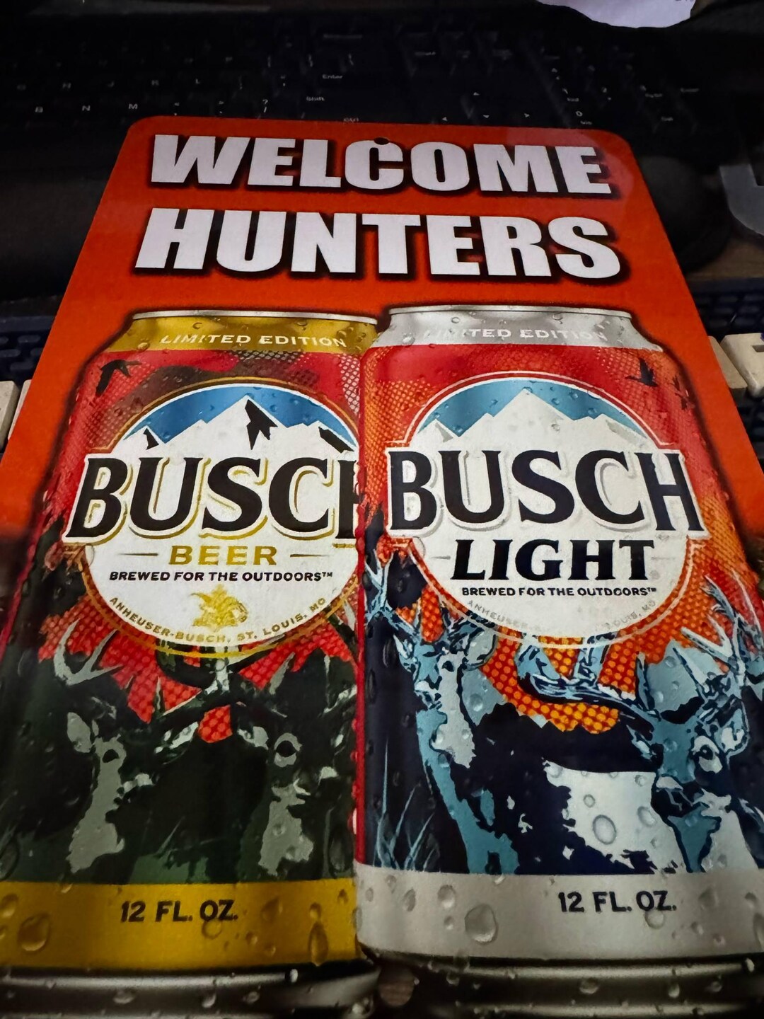 Busch Beer & Light "welcome Hunters" Limited Edition Tin Sign – Deer ...