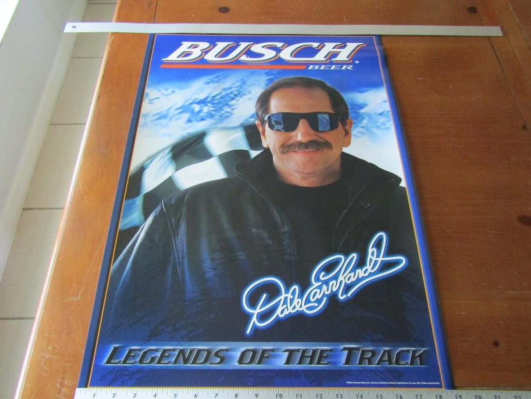 RARE Dale Earnhardt Sr. Busch Beer NASCAR Poster – 27x19 – Vintage 2000 ...
