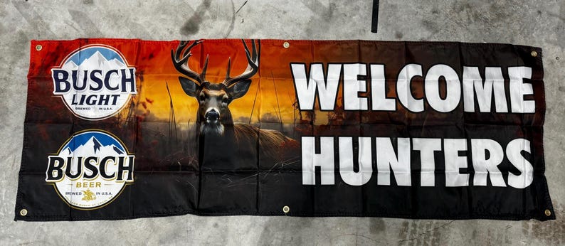 Busch/ Busch Light Logo Beer Welcome Hunters Banner 2x6ft - Etsy
