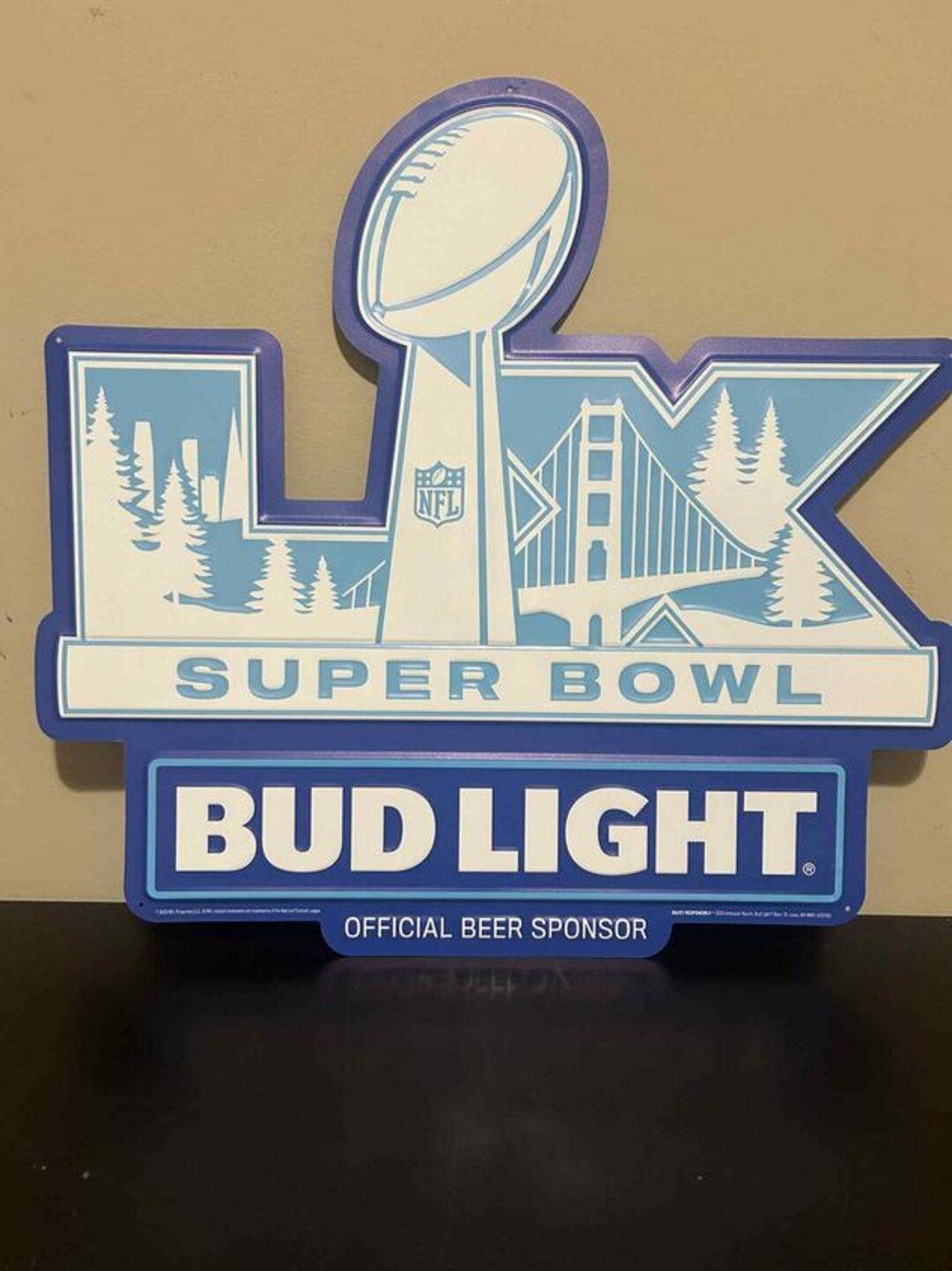 Bud Light Super Bowl LX Tin Sign 21x23 – Official NFL Beer Sponsor Sign ...