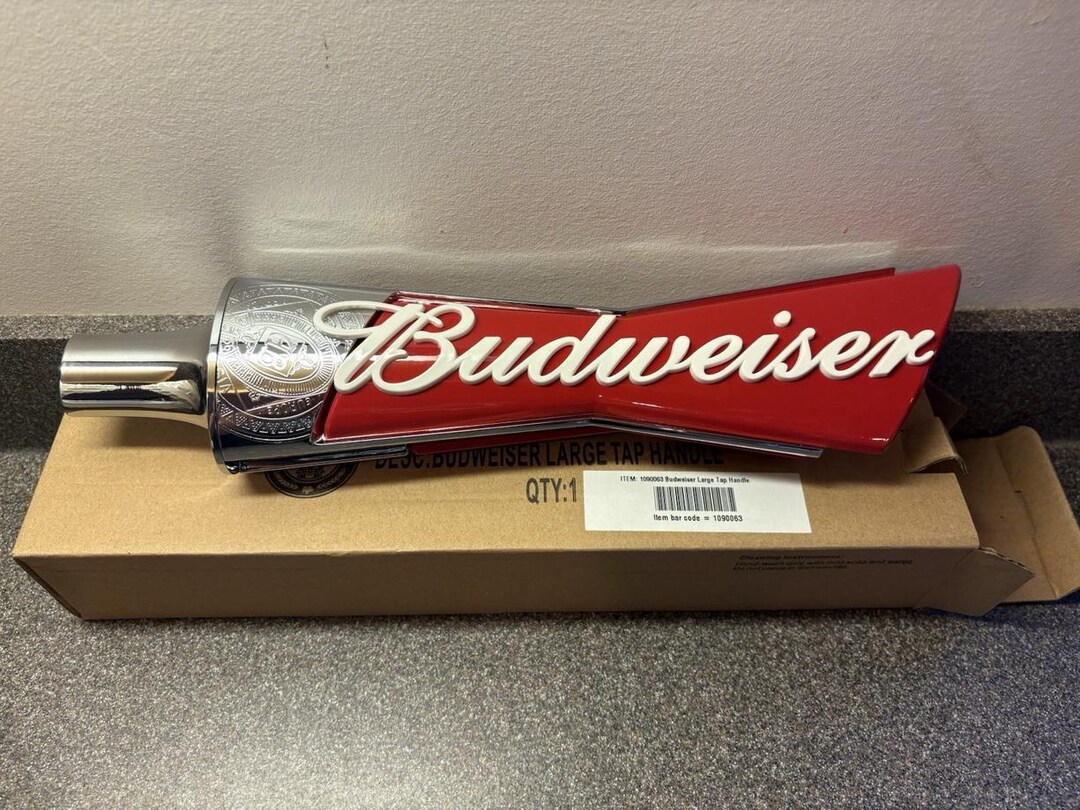 Budweiser Double Sided Beer Tap Handle - Authentic Bar Decor - Etsy