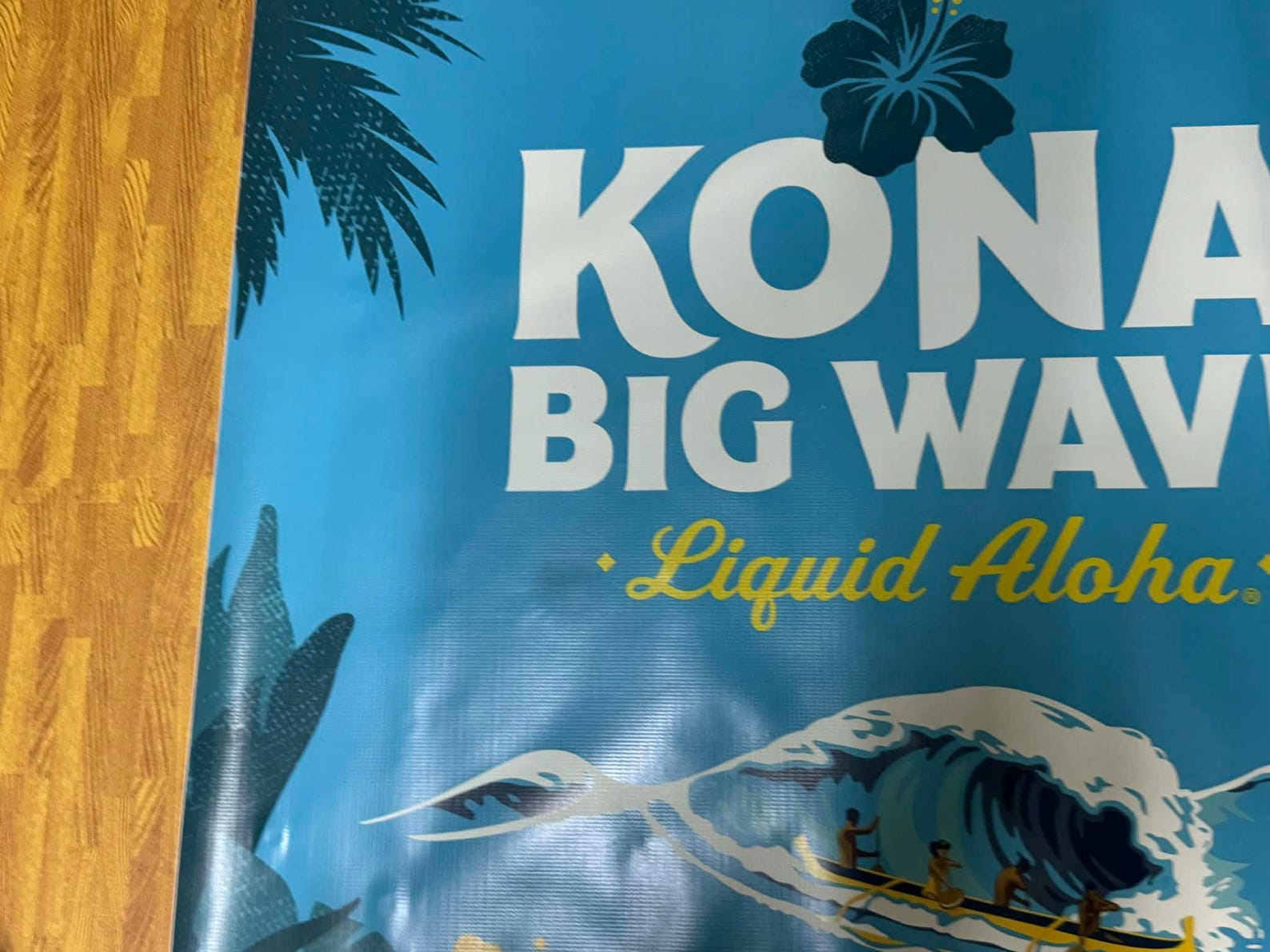 Kona Big Wave Banner 42x36 Tropical Beer Banner | Beach Bar Decor ...