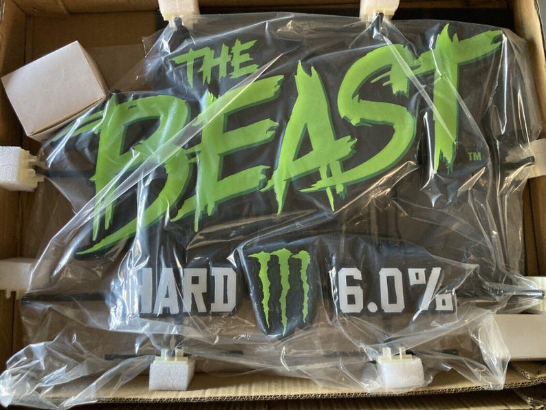 Monster Energy Beast LED Bar Sign - Etsy