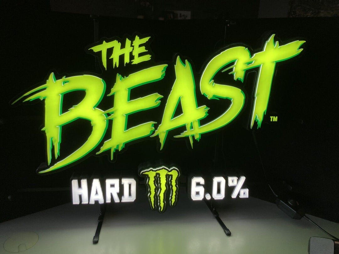 Monster Energy Beast LED Bar Sign - Etsy