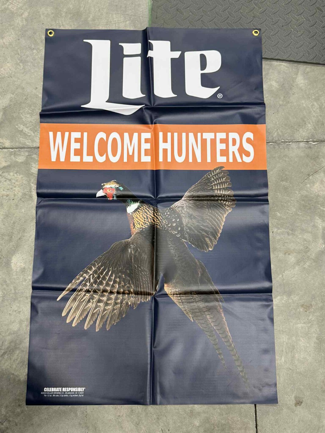 Miller Lite Welcome Pheasant Hunters Banner 24"x40" Vinyl Man Cave ...