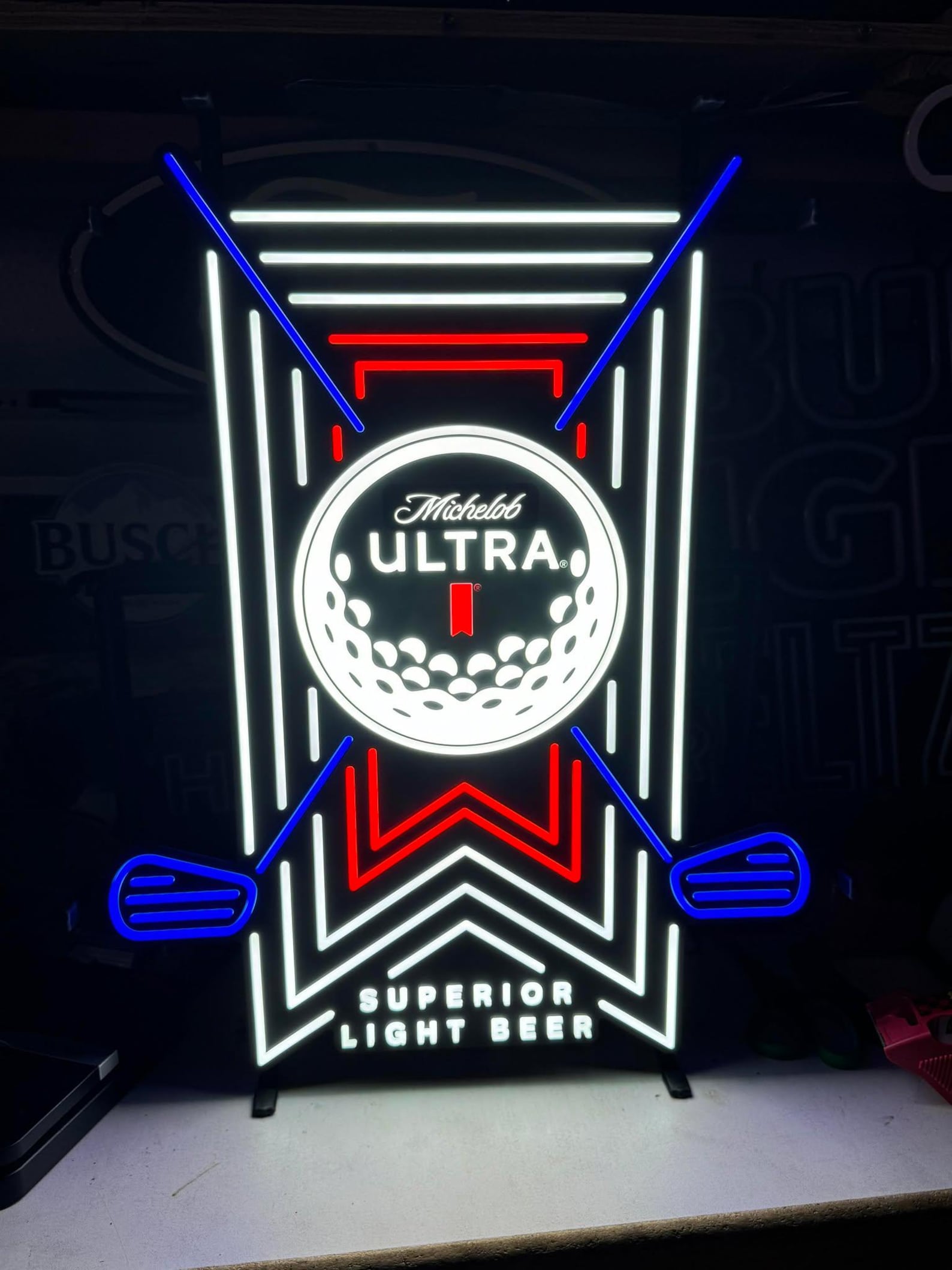 Michelob Ultra Golf LED Sign: Animated Beer & Golf Decor (24"x19") - Etsy