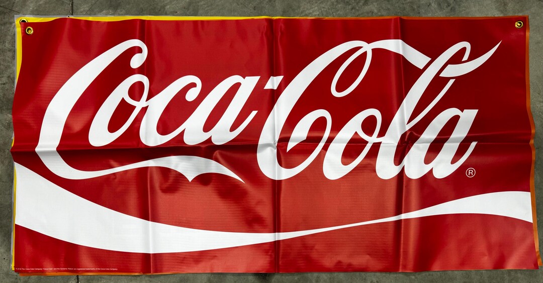 Coca-cola Advertising Banner - Quench Your Thirst for Nostalgia - Etsy
