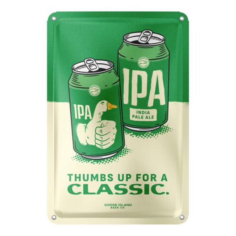 Goose Island IPA Tin Tacker Sign: Craft Beer Bar Decor (13"x18") - Etsy
