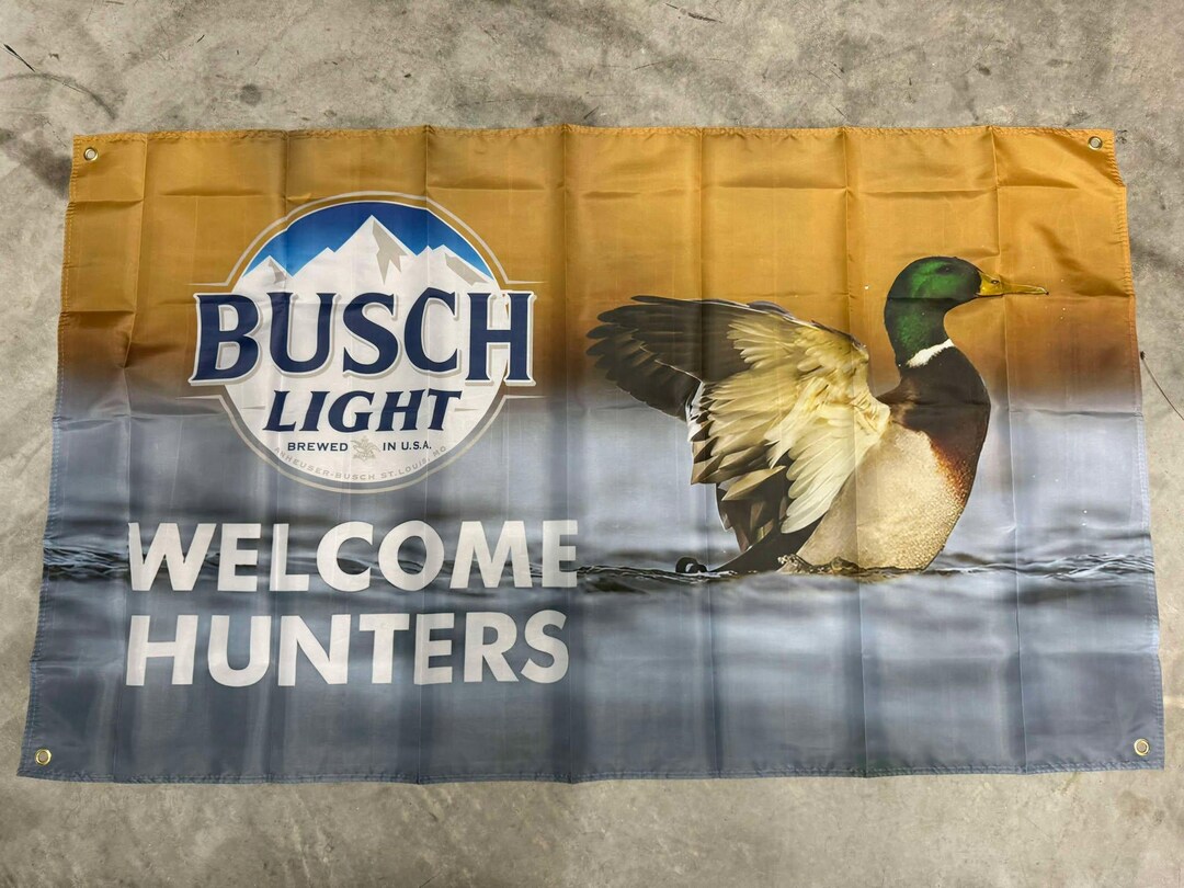 Ducks Busch Light Logo Beer Welcome Hunters Banner 3x5ft - Etsy