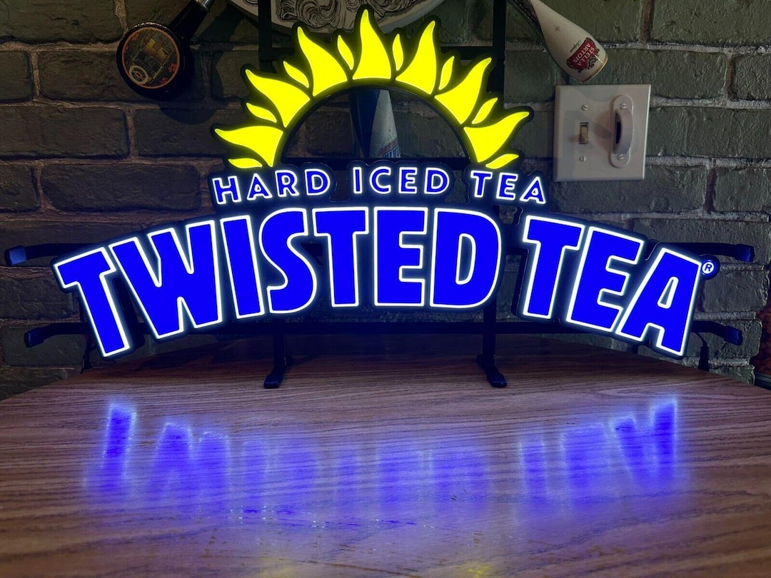 Rare Motion Twisted Tea Original Hard Iced LED Neon Sun Sign Bar Light ...