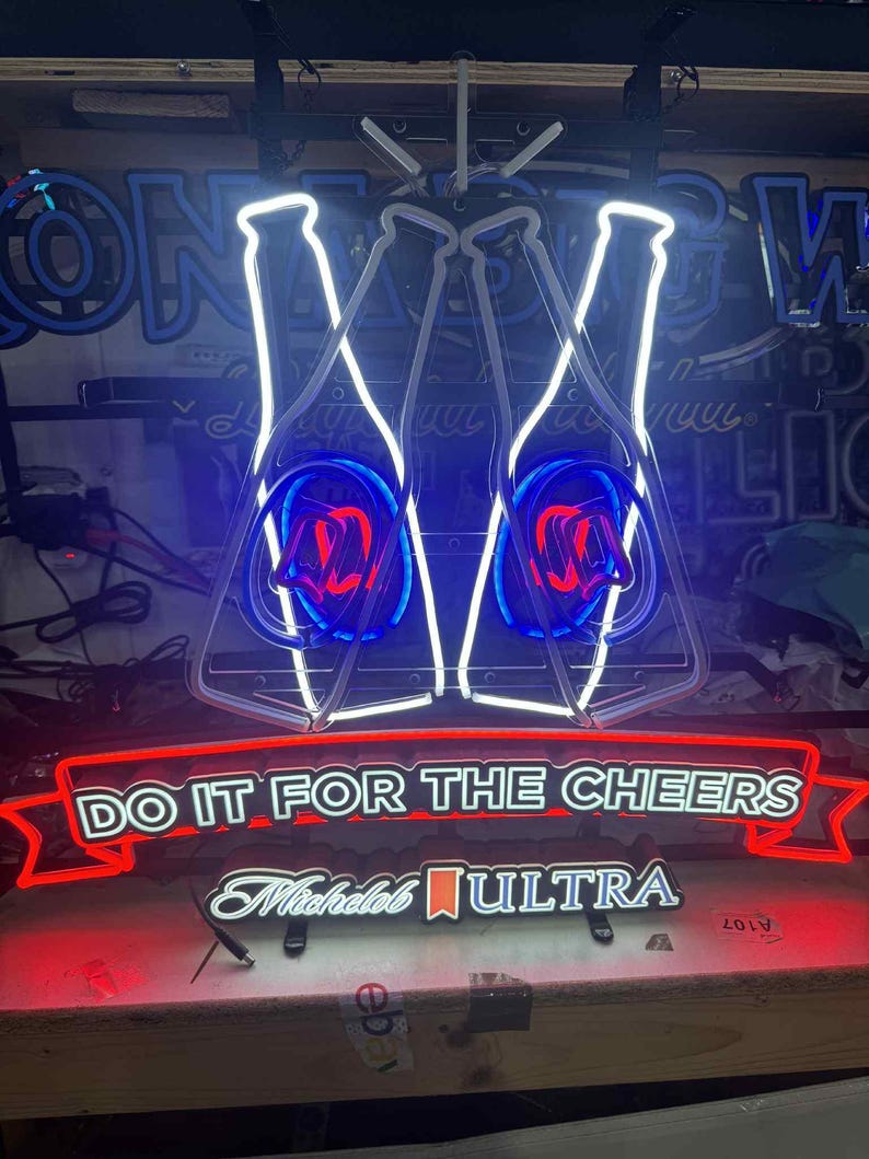 Michelob Ultra LED Neon Sign – “do It for the Cheers” Beer Bar Light 29 ...