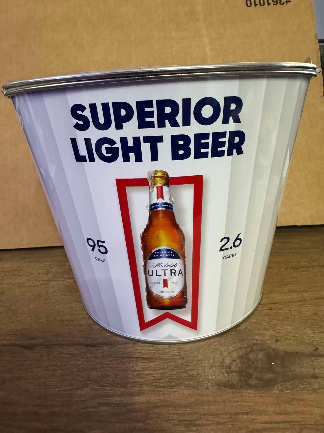 Michelob Ultra Galvanized Steel Ice Bucket With Handle – Iconic Design ...