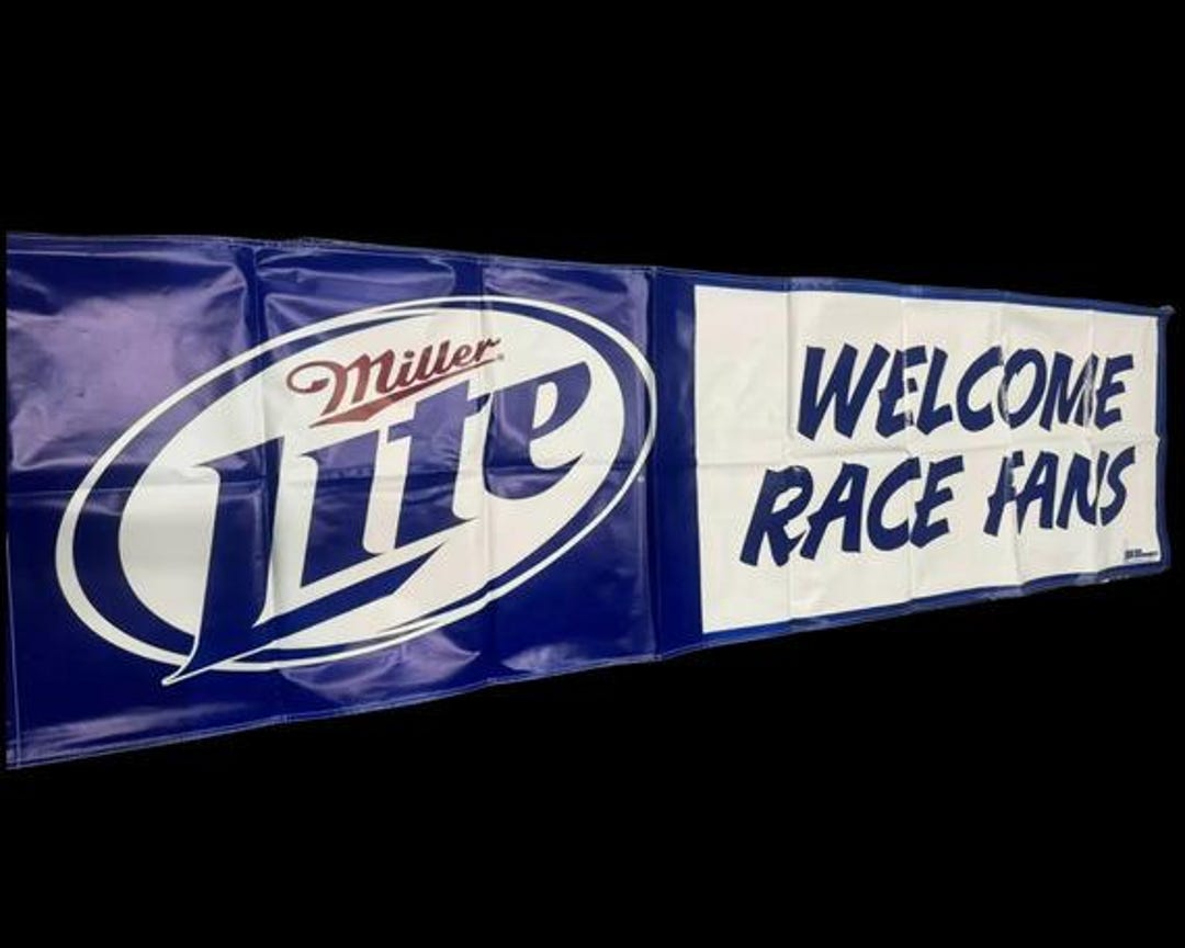 NASCAR Miller Lite Racing "welcome Race Fans" Banner, Nascar 3x10ft - Etsy
