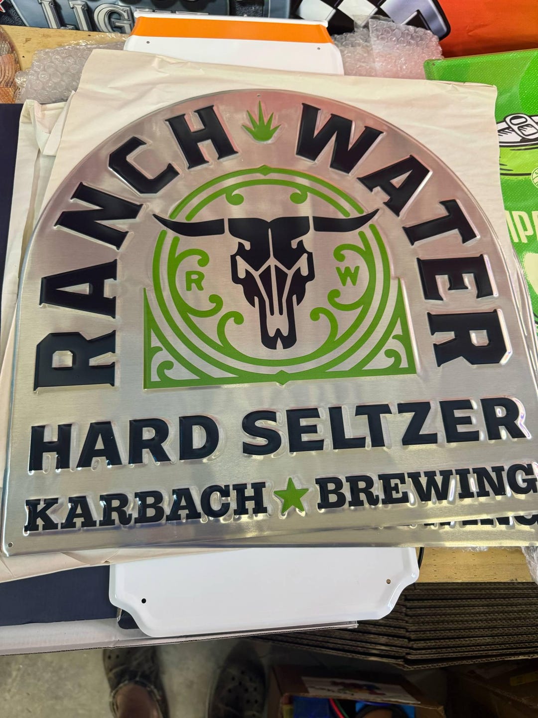 Ranch Water Hard Seltzer Karbach Brewing Tin Sign – 24"x10" – Bar & Man ...