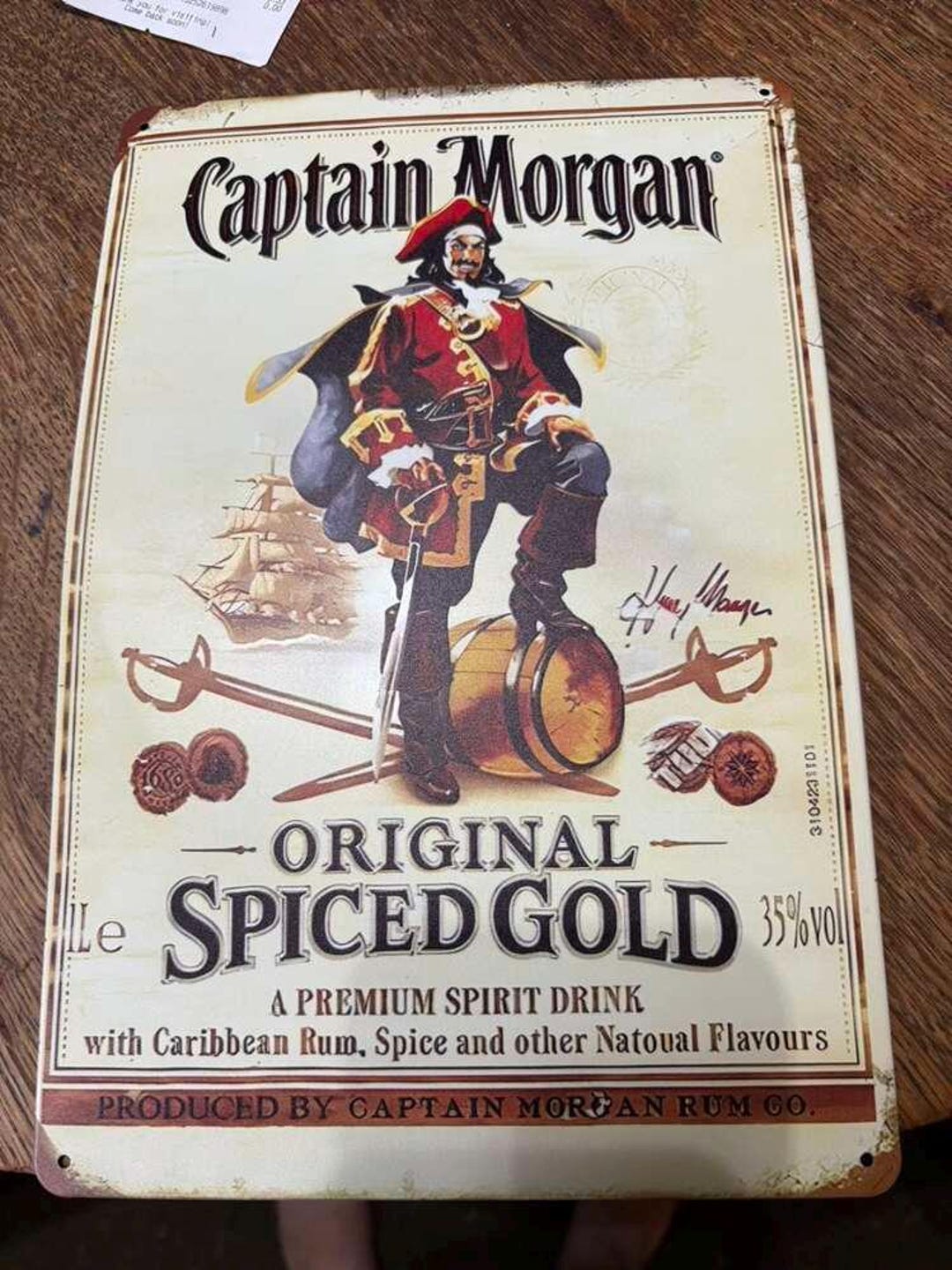 Retro Captain Morgan Rum Tin Sign: Bar & Man Cave Decor - Etsy