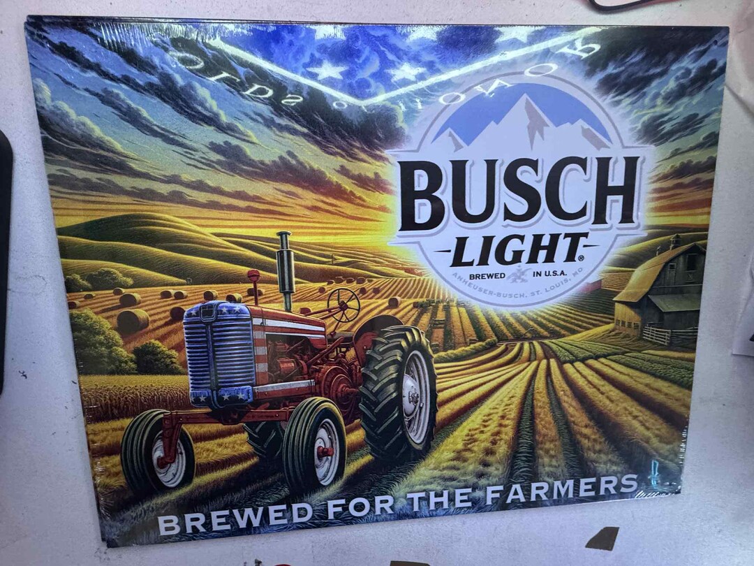 Busch Light Metal Sign: Farm Tractor Wall Art, Man Cave Decor - Etsy