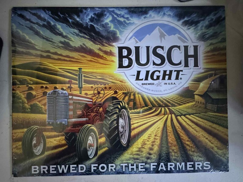 Busch Light Metal Sign: Farm Tractor Wall Art, Man Cave Decor - Etsy