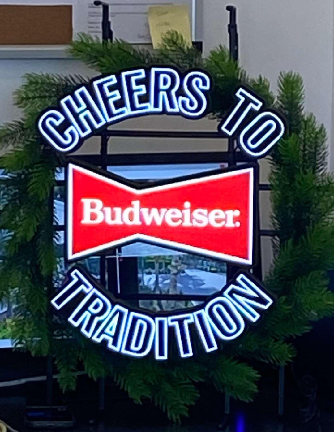 NOS Budweiser "cheers to the Holidays" LED Sign 21"x21" - Brand New! - Etsy