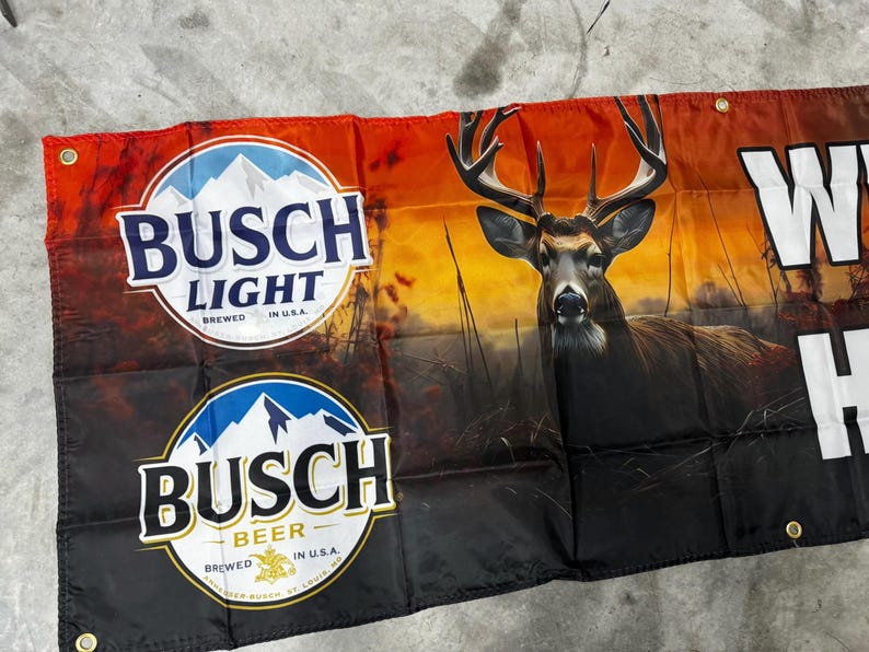 Busch Light Logo Beer Welcome Hunters Banner 2x6ft - Etsy