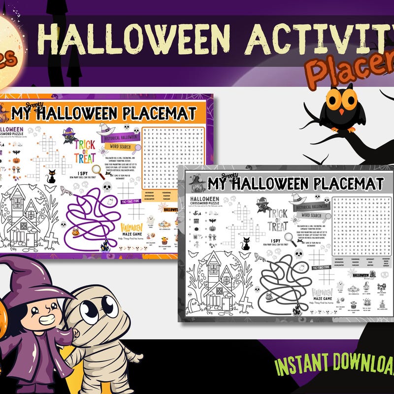 Halloween Placemat - Etsy