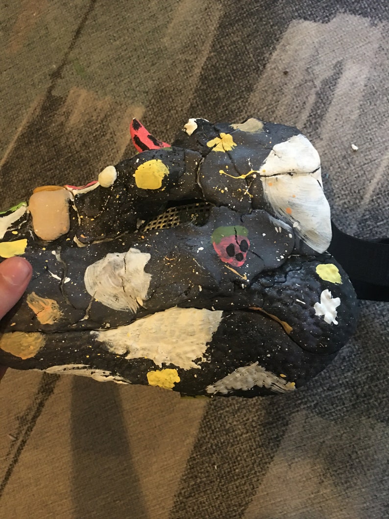 Clay Watermelon/space Dino Mask - Etsy