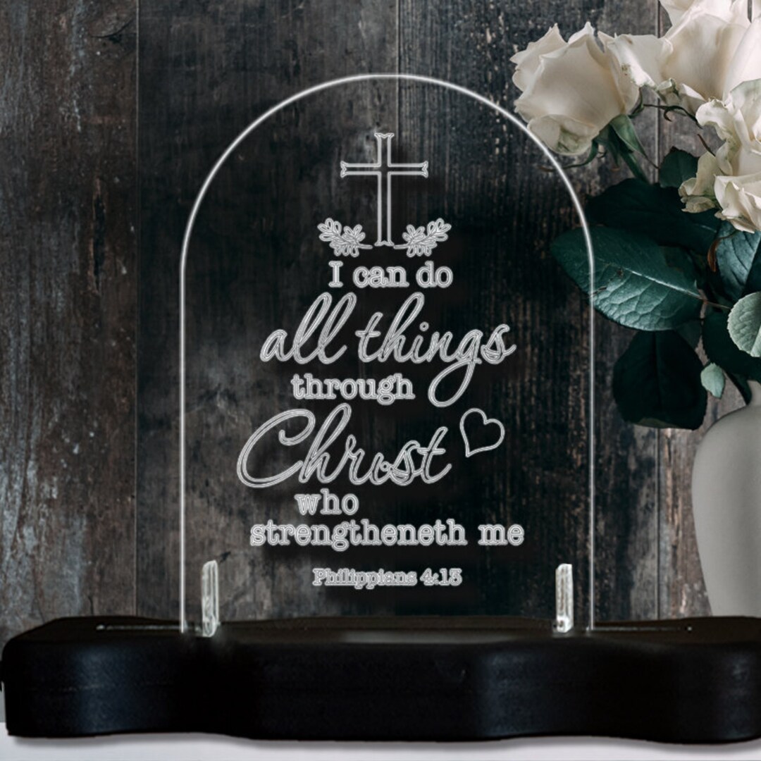 Philippians 4:13, Led Keepsakes, Memorial Keepsakes, Memorial Gifts ...