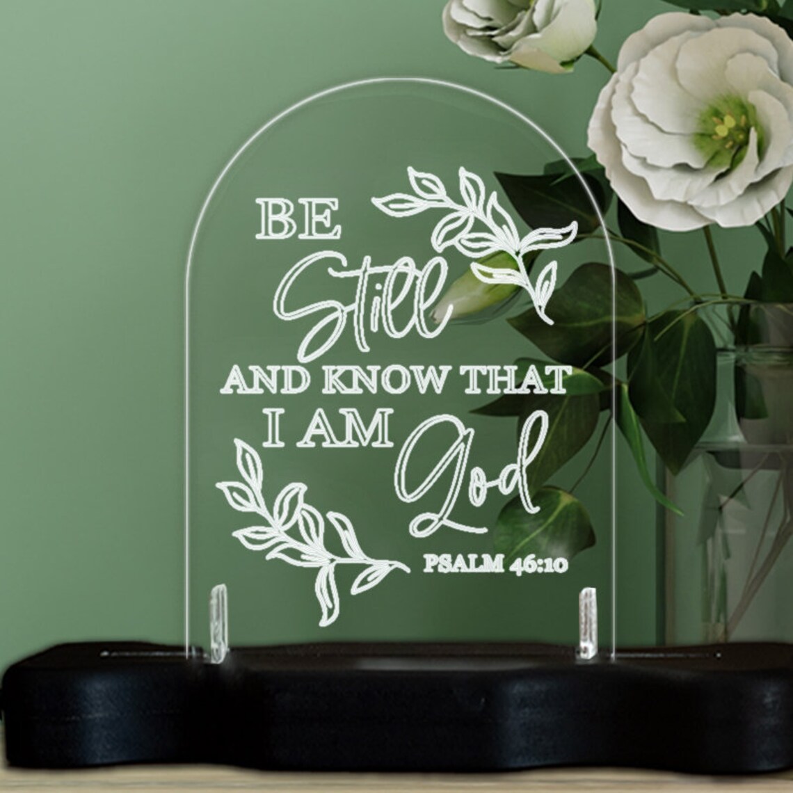 Psalm 46:10, Memorial Keepsakes, LED Keepsakes, Lights, Memorial Gifts ...