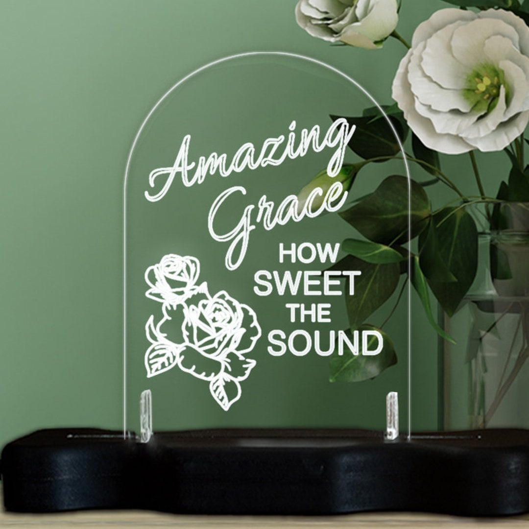 Amazing Grace How Sweet the Sound, LED Keepsakes, Led Lights, Memorials ...